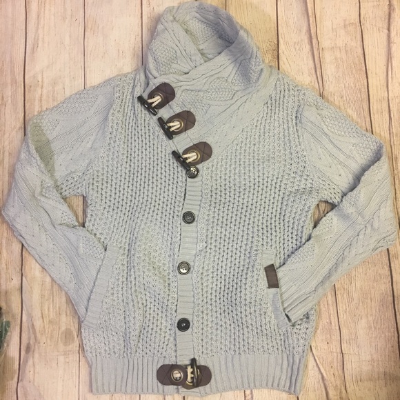 Sweaters | Mens Toggle Button Turtleneck Cardigan Sweater Sm | Poshmark